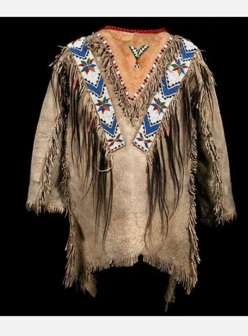 Handmade Buffalo Hide War Shirt: Beaded Powwow Regalia - Etsy