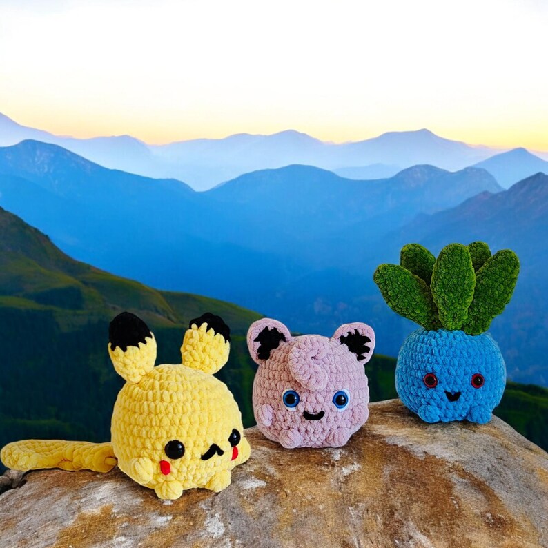 Pokemon Crochet Plushie Pattern, Cute Kawaii Crochet Patterns Bundle ...