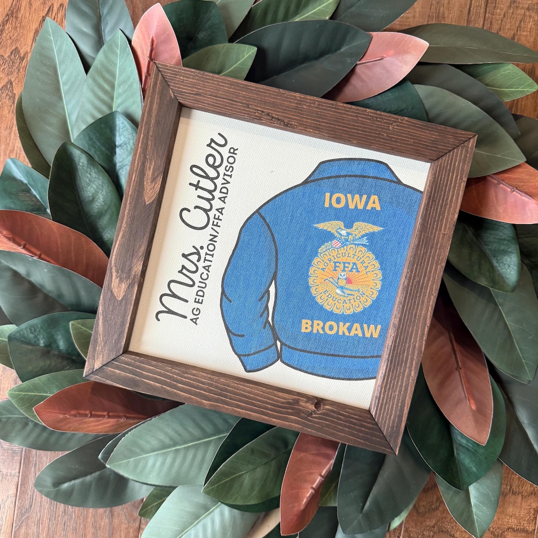 FFA Advisor Reclaimed Wood Frame, Canvas Print Teacher Gift ...