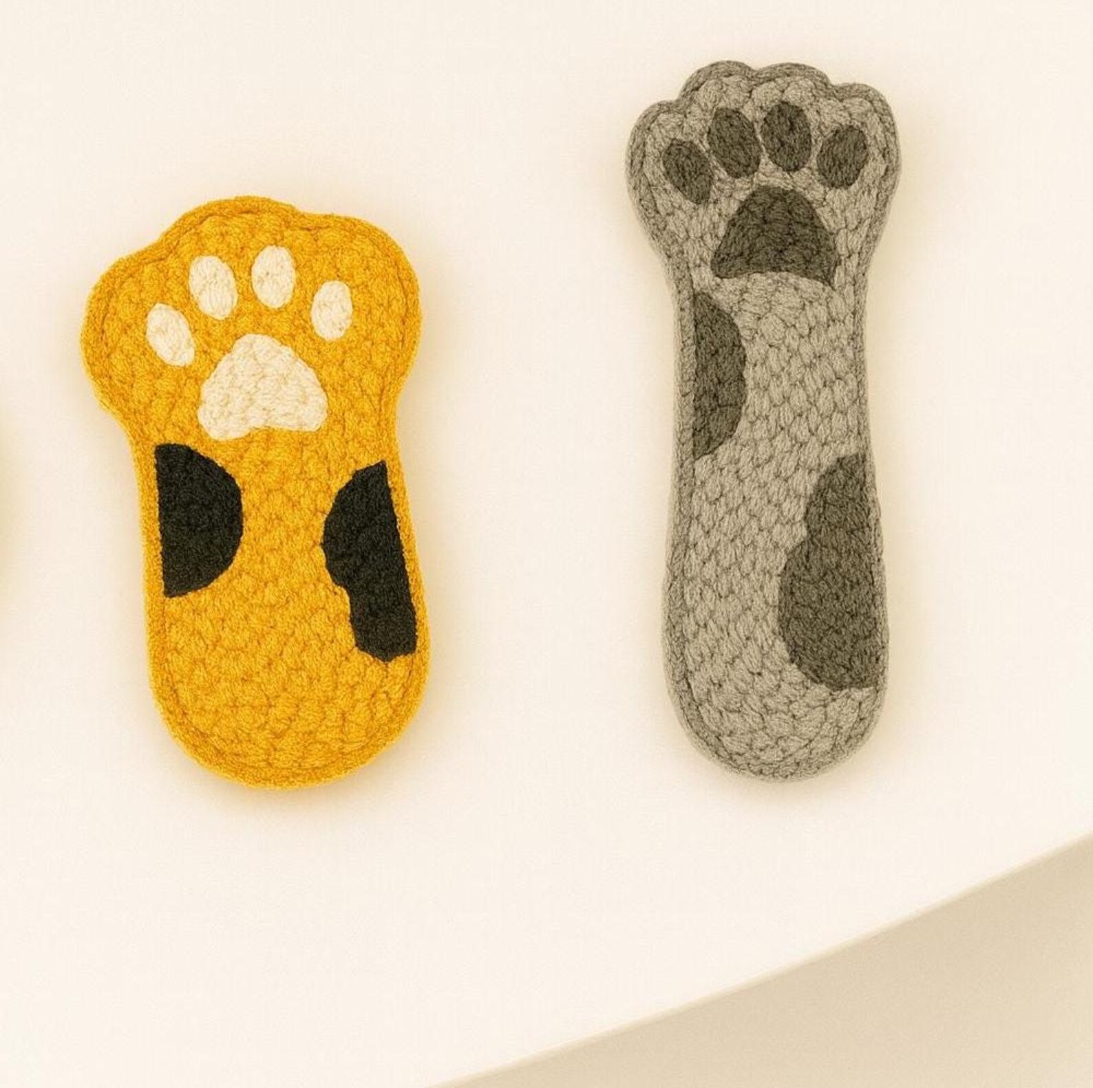 Cat Punch Needle Pattern Set: Calico & Paw Coaster Designs (PDF) - Etsy