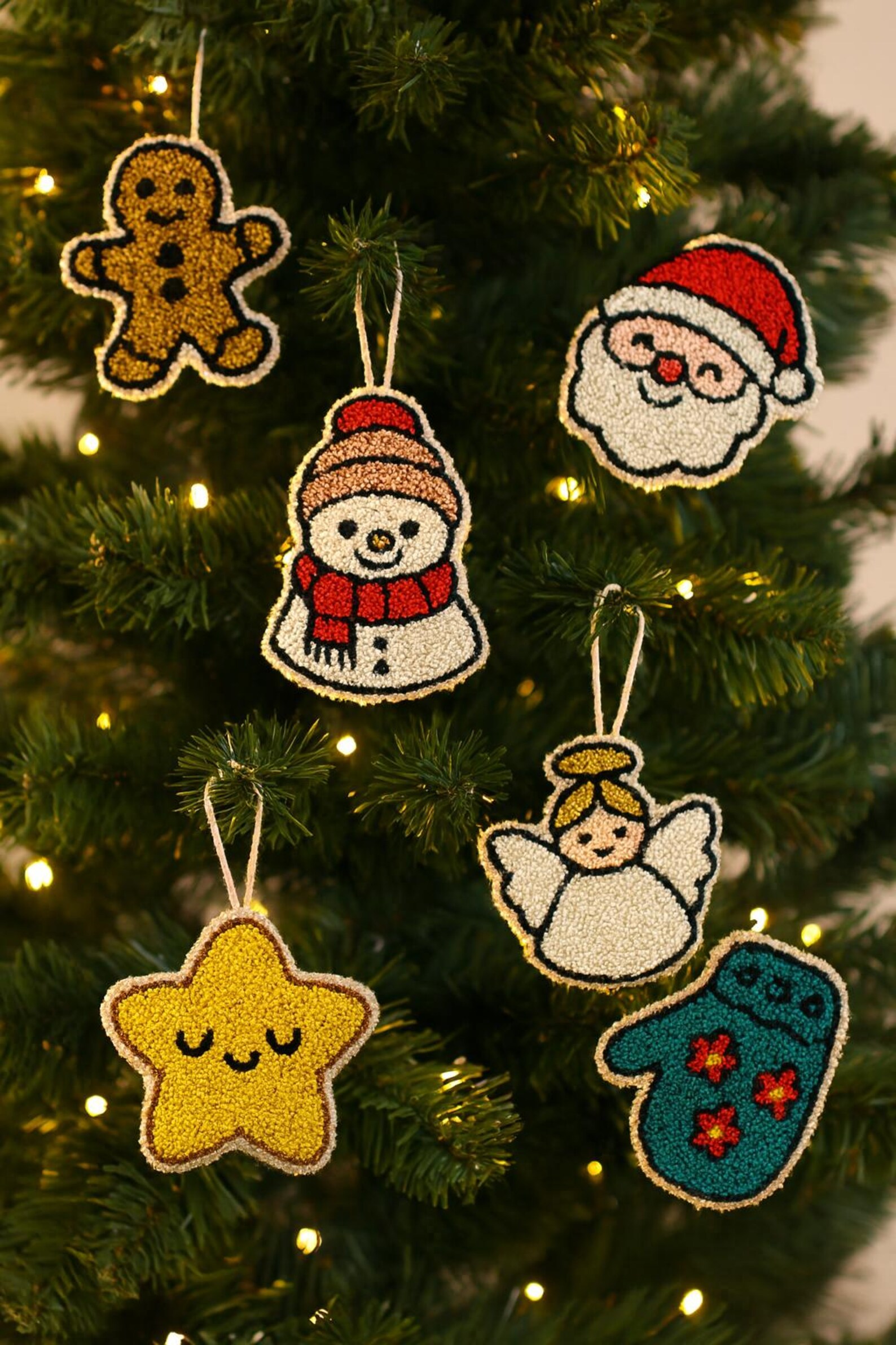 A3 Punch Needle Christmas Tree Template: DIY Ornament Embroidery (PDF ...