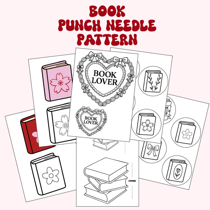 Book Lover Punch Needle - Etsy UK