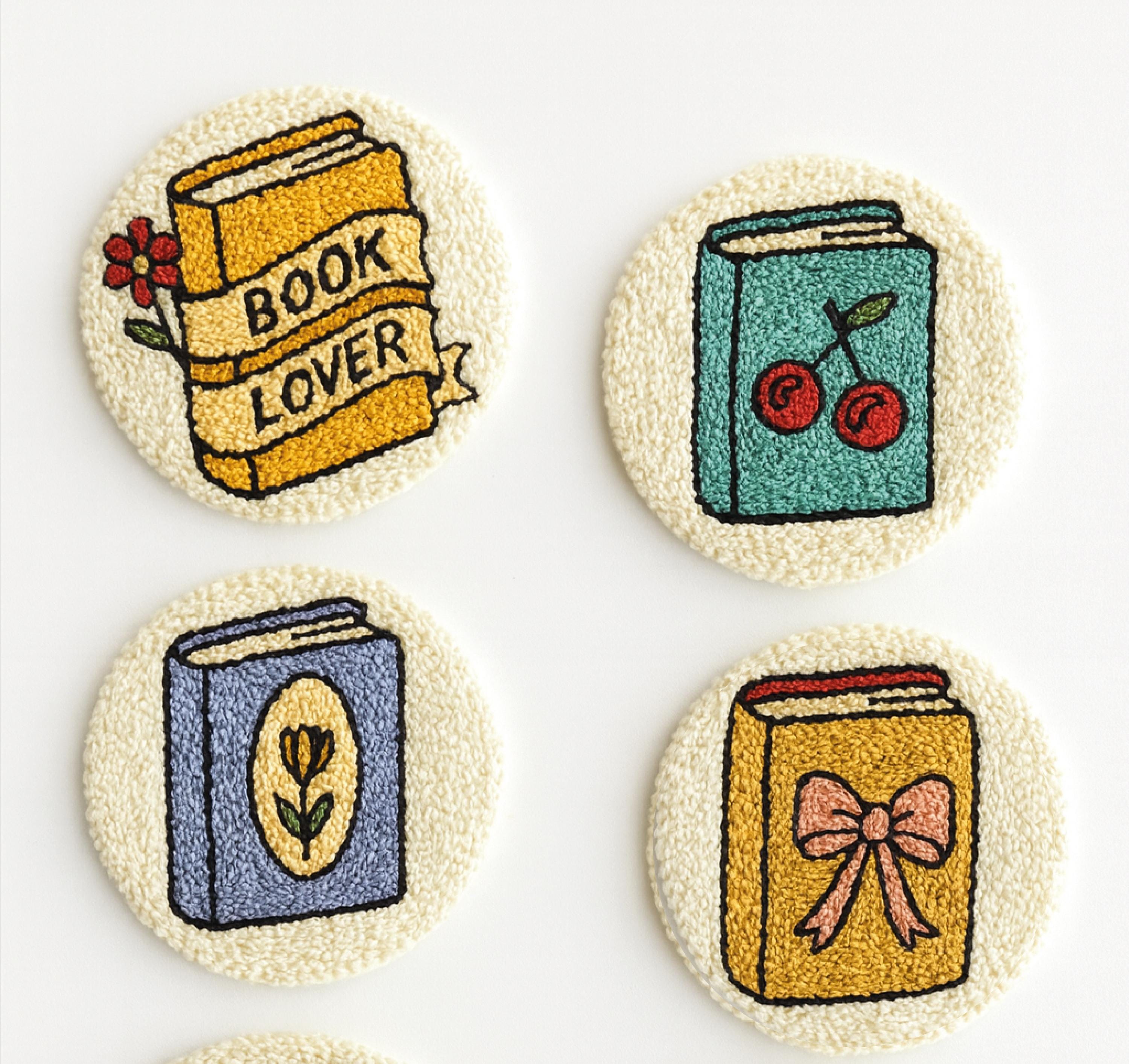 Punch Needle Book Coaster Templates: Beginner Embroidery (PDF Download ...
