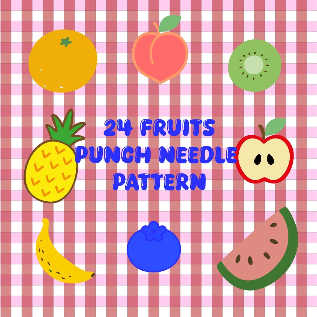 Fruit Punch Needle Pattern Set: Summer Coasters, Pins, Decor (PDF) - Etsy
