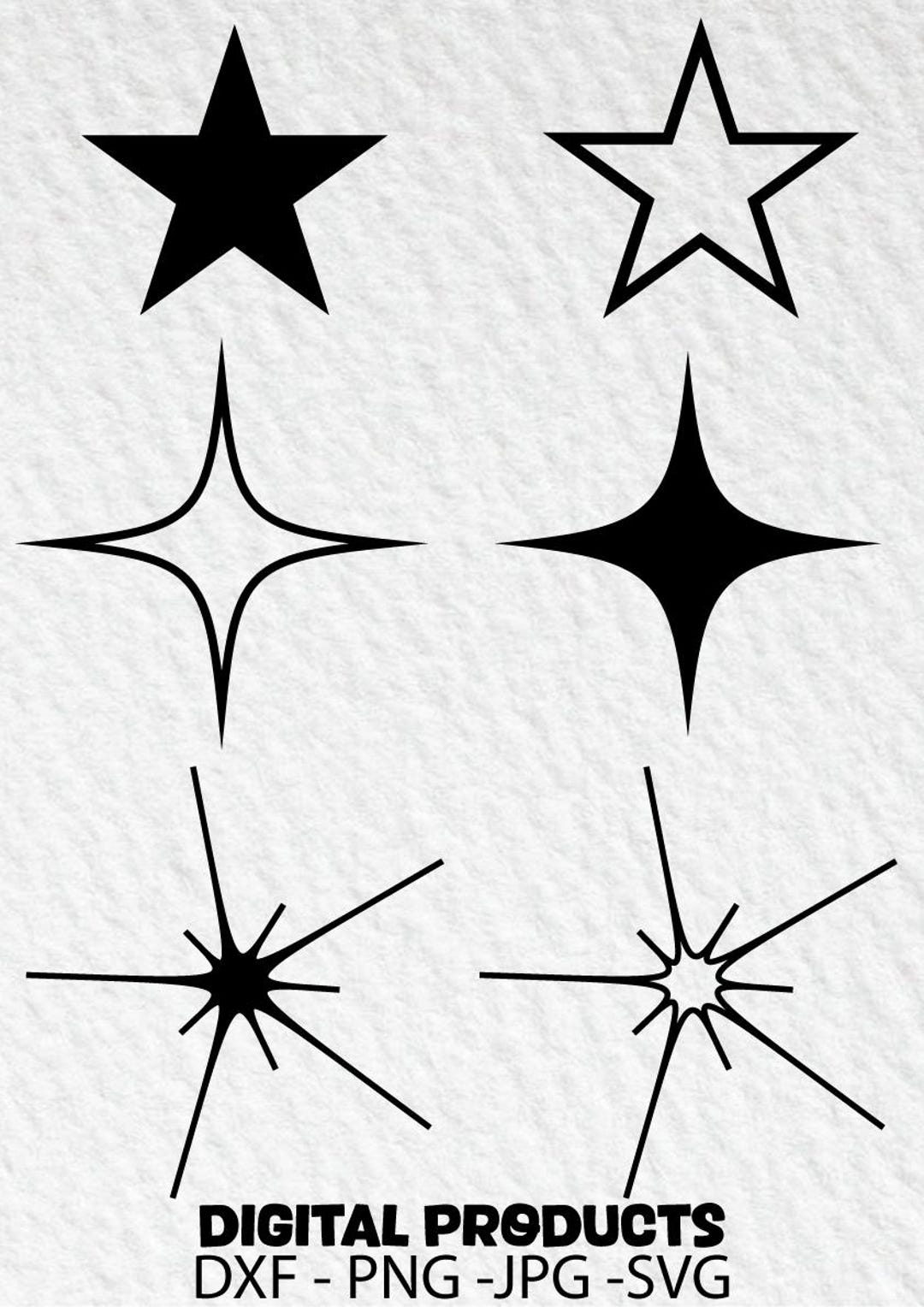 Stars SVG Files, Stars Vector Files, Stasr Outline Svg, Stars Cut File ...