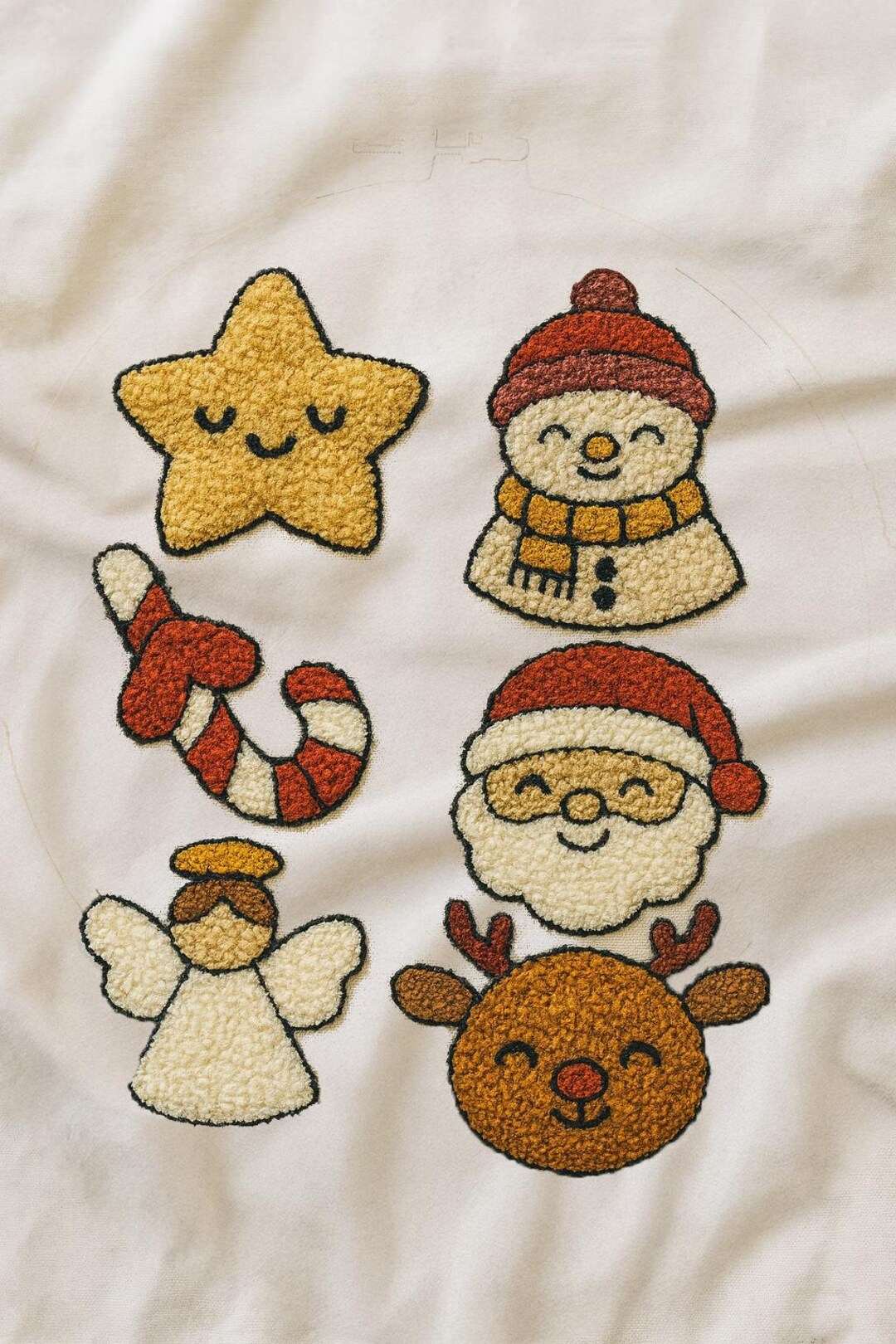 Christmas Punch Needle Coaster Patterns: 54 Embroidery Designs (PDF ...