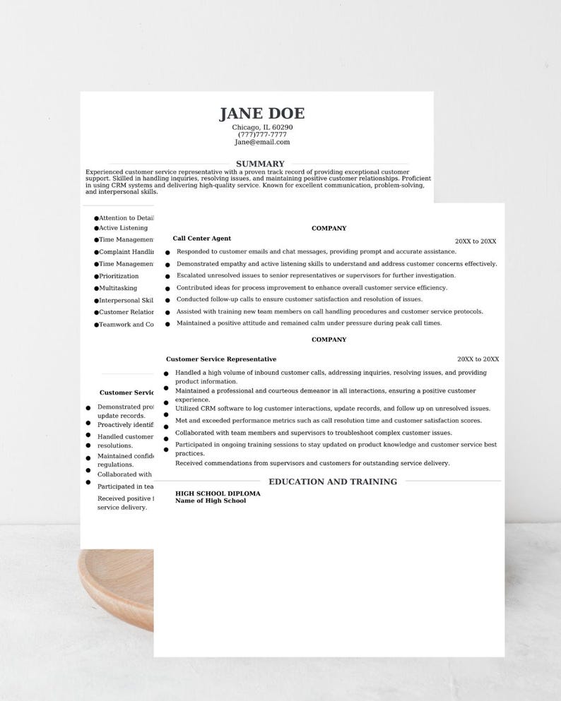 Data Entry Resume Template | Ats-friendly Professional CV | Editable in ...