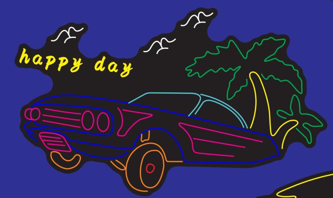 Car Neon Flex Design - PDF and Coreldraw Files for LED Neon Signs ...