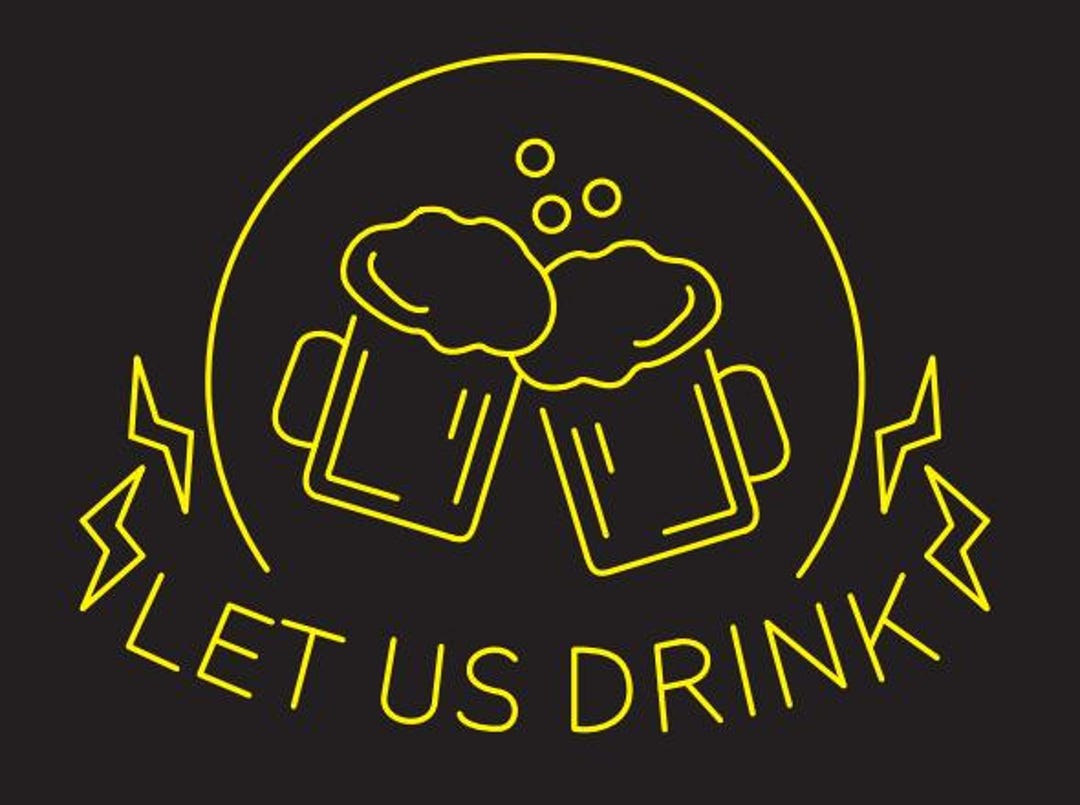 Bar LED Neon Sign Designs PDF and Corel Files for DIY and Cnc - Etsy