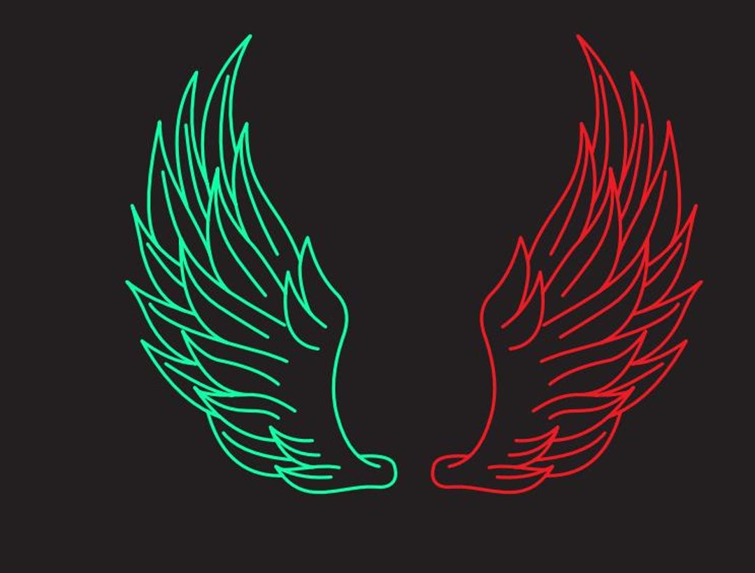 Wings Neon Flex Design - PDF and Coreldraw Files for LED Neon Signs ...