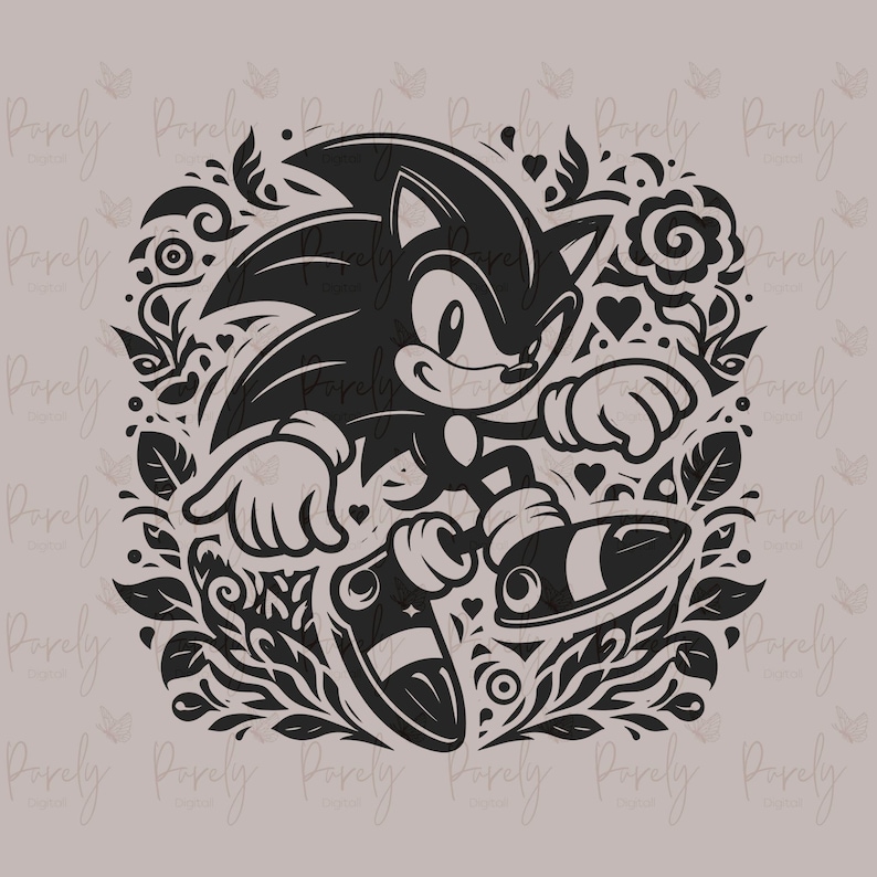 Sonic Svg, Cartoon Svg , Sonic Outline Svg, Sonic the Hedgehog Outline ...
