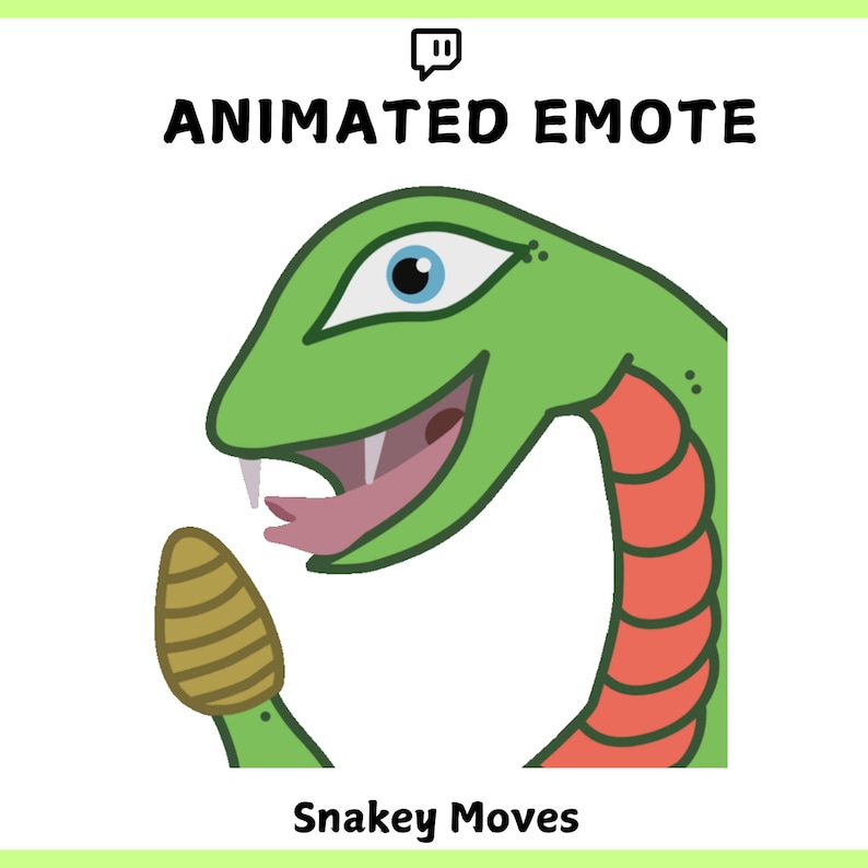 Animated Snake Emote, Twitch Emote for Lurker, Hype Emote for Discord ...