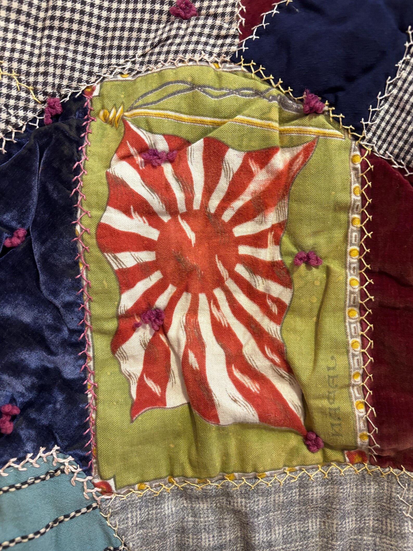 Vintage Crazy Quilt Flags of the World Antique Patchwork Blanket - Etsy
