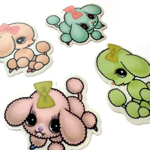Rainbow Vampoodle Sticker Set 4 Matte Vinyl Vampoodle Stickers by Mab ...