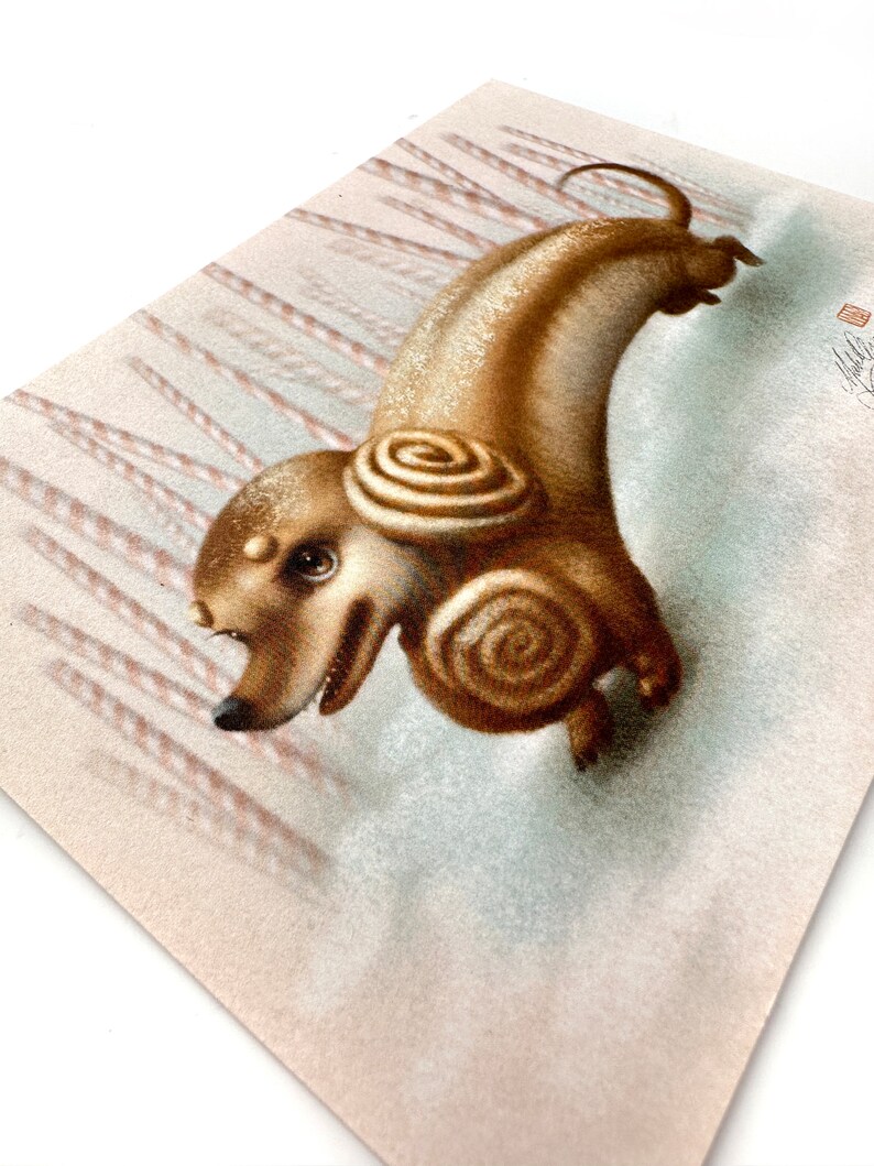 Dachbun- 5 X 7 Mini Art Print - by Mab Graves - Etsy