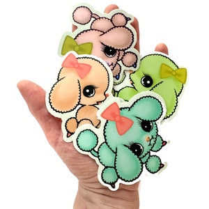 Rainbow Vampoodle Sticker Set 4 Matte Vinyl Vampoodle Stickers by Mab ...
