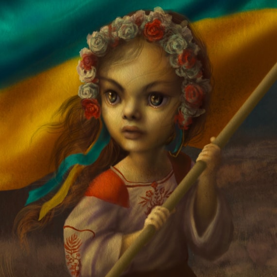 Child drawing from Ukraine Instant download file Ukraine shops Digital ...