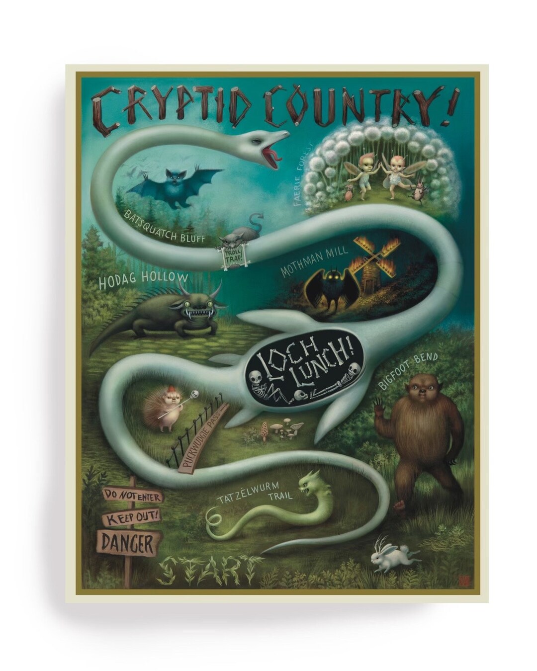 The Cryptid Country- 14x11 Limited Edition, Signed, Numbered Fine Art ...