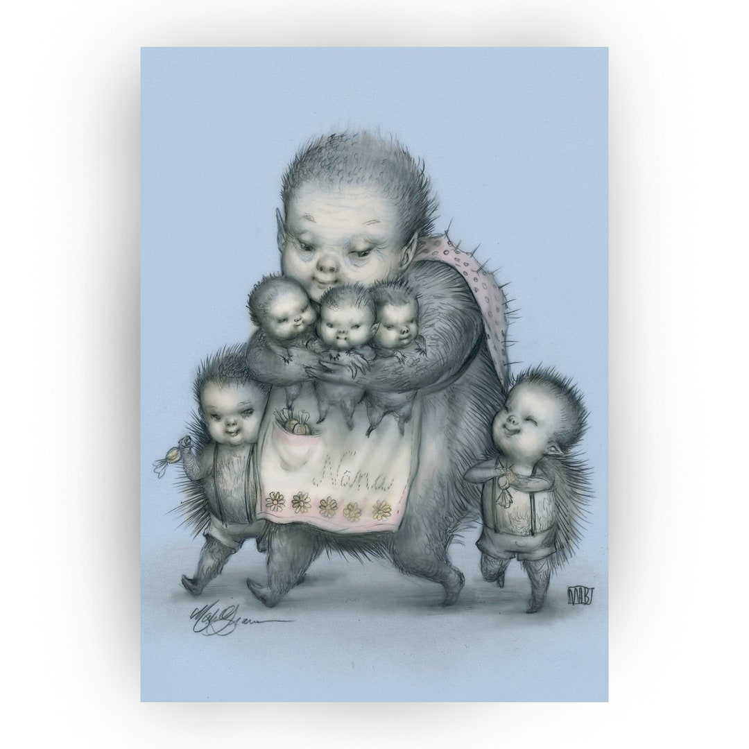 Nana Wudge - Pukwudgie Mab's Drawlloween Club 5x7 Mini Art Print by Mab ...