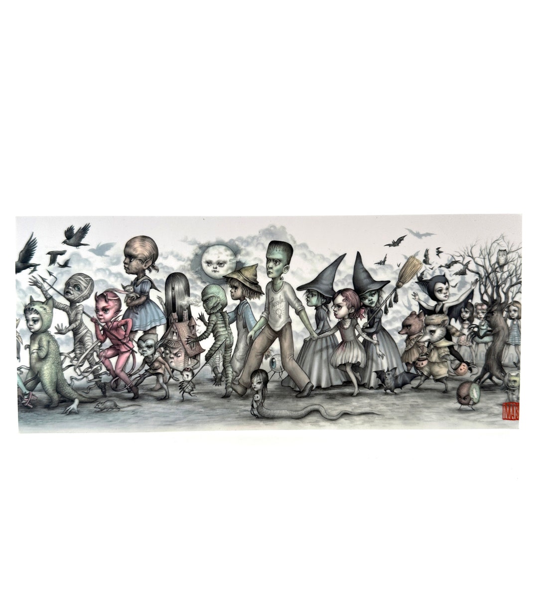 The Monster Parade-print - 8.5x4 -mini Art Print by Mab Graves - Etsy