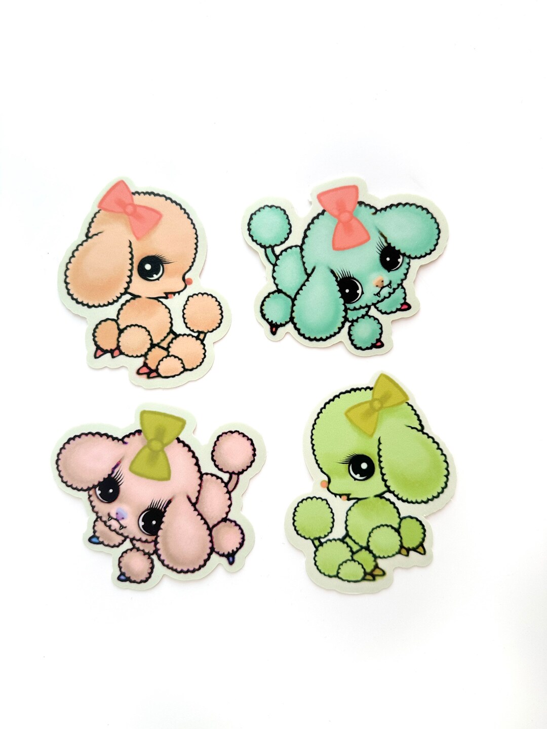 Rainbow Vampoodle Sticker Set 4 Matte Vinyl Vampoodle Stickers by Mab ...