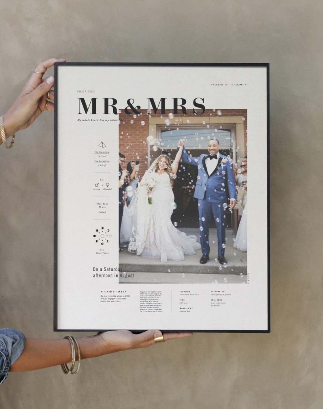 Personalized Wedding Poster – Custom Couple Print, Wedding Gift ...