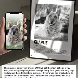 Dog's Story Custom Pet Poster, Custom Pet Poster, Custom Pet Story ...