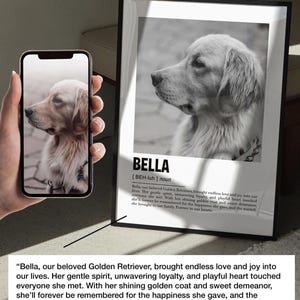 Dog's Story Custom Pet Poster, Custom Pet Poster, Custom Pet Story ...