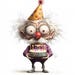 Quirky Birthday Old Man With Flowers Clip Art Card Design 10 JPG ...