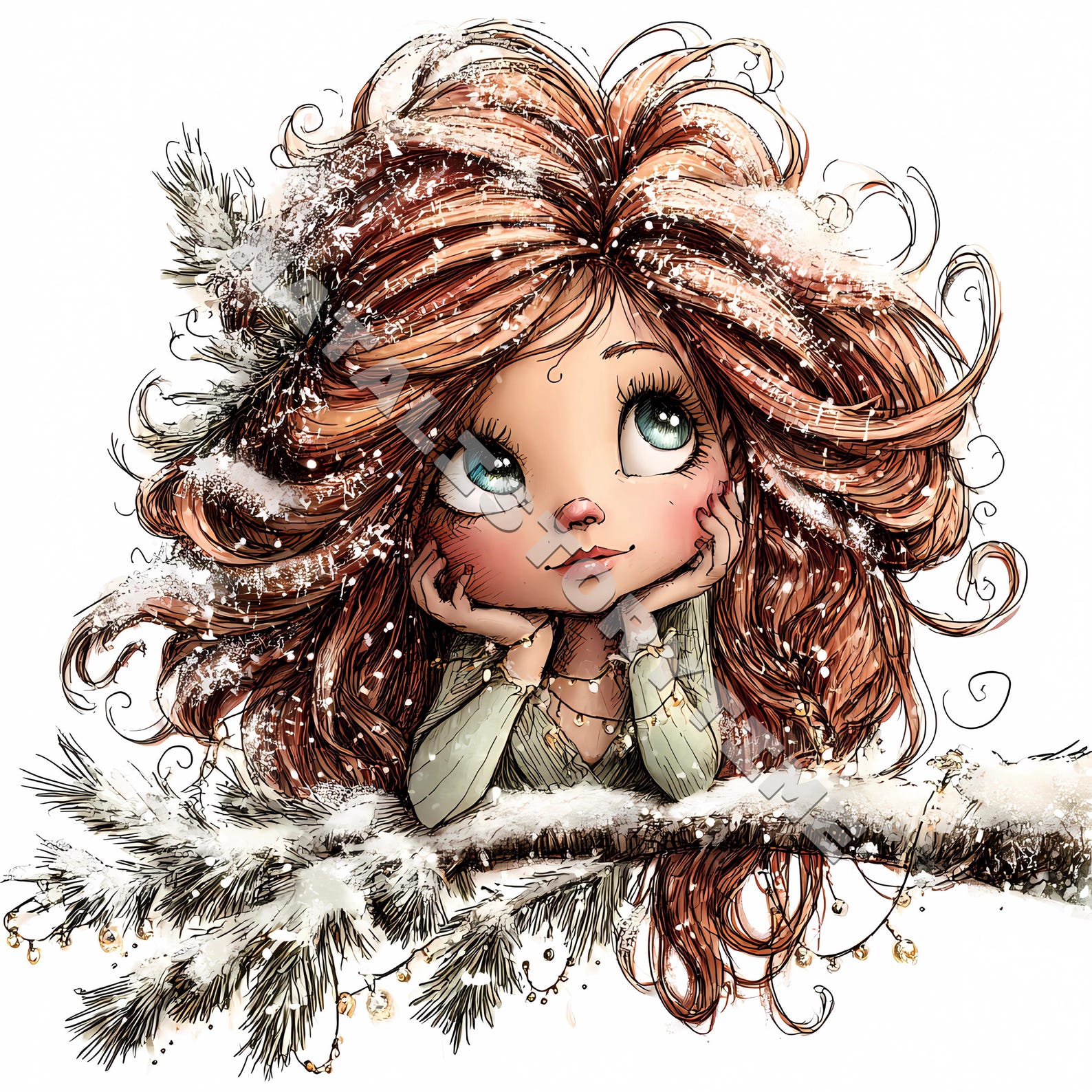 Winter Ice Fairy 12 JPG Fairytale Cartoon Clipart Printable Watercolor ...