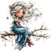 Winter Ice Fairy 12 JPG Fairytale Cartoon Clipart Printable Watercolor ...