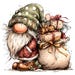 Christmas Gnome 10 JPG Cute Winter Cartoon Clipart Printable Watercolor ...