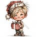 Funny Christmas Boy 12 JPG Winter Cartoon Clipart Printable Watercolor ...