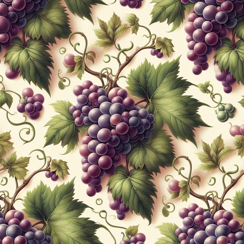 Grape Seamless Pattern PNG | Instant Download for Crafting ...