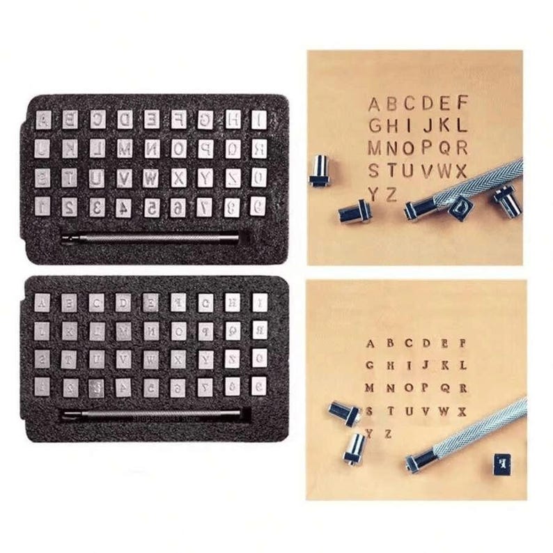 36pcs Steel Punch Alphabet Letter Number Stamper Set 4mm/6mm Steel ...