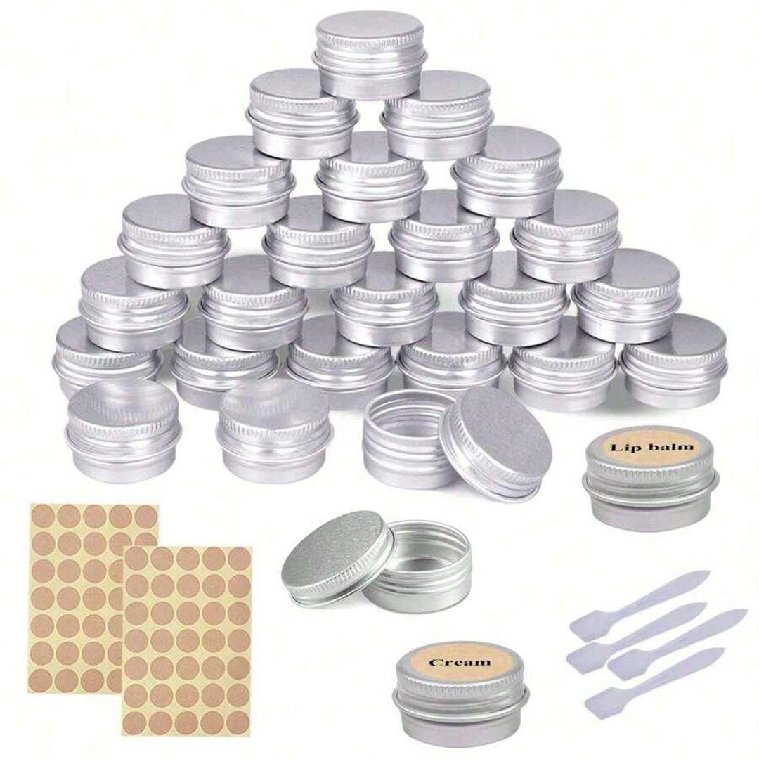 Aluminum Round Tins: Refillable Metal Jars for Balms & Salves - Etsy