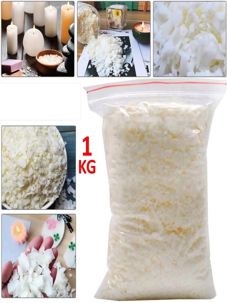 100% Candle Wax 1kg - Natural Premium Soya Wax for Making Candles, Eco ...