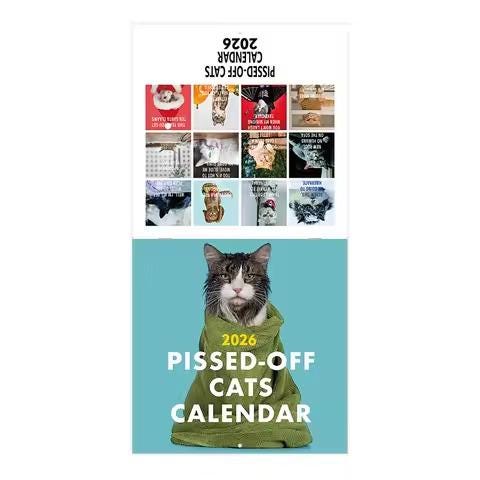 Pissed-off Cats 2026 Wall Calendar – Funny Sarcastic Humor, Cat Lover ...