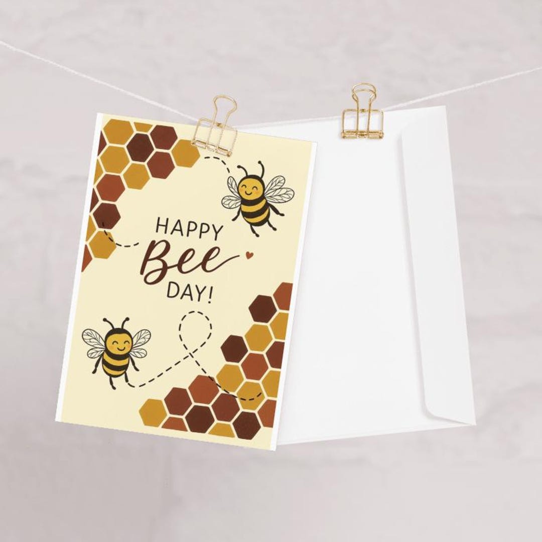 Happy Bee Day Birthday Card | Birthday Card Funny Humour Greeting Card ...