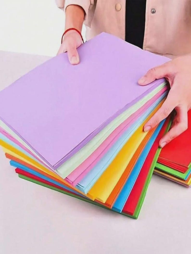 Assorted Color A4 Paper, 110 Sheets, Craft and School Supplies - Etsy