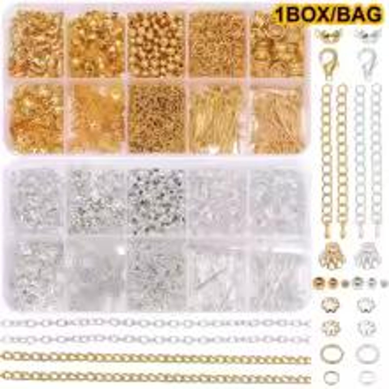 1set/bag Jewelry Making Starter Kit Earrings Necklace Findings DIY ...