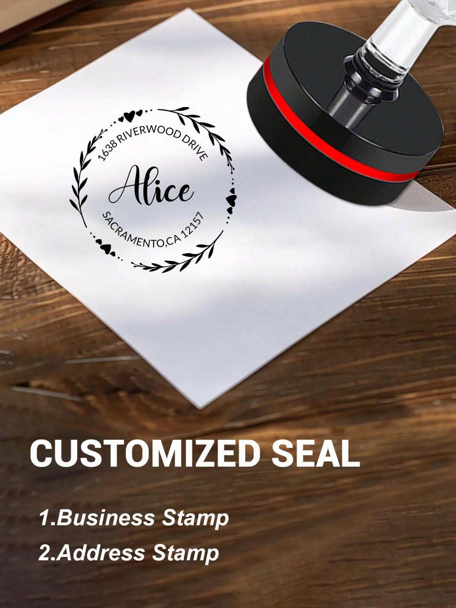 Pc Personalized Stamp Set With Family Name, Personalized Round Stamp ...