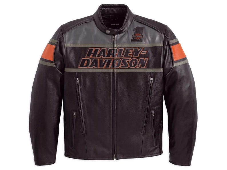 Harley Davidson Motorcycle Screaming Eagle Rumble Cowhide Black Leather ...