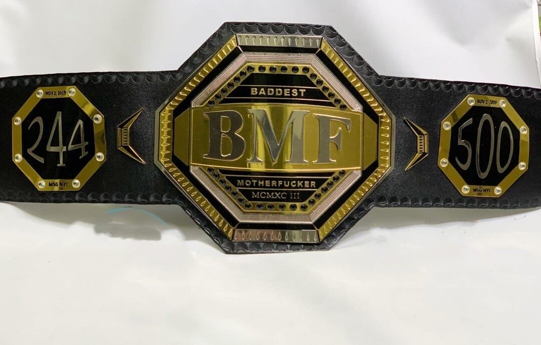 UFC BMF Replica Title Belt Championship Adult Size Brass 2MM Plates ...