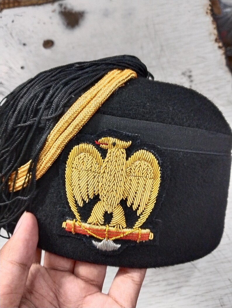 Handmade WW2 Italian Fascist Fez Hat: Mussolini Fasces Badge - Etsy ...