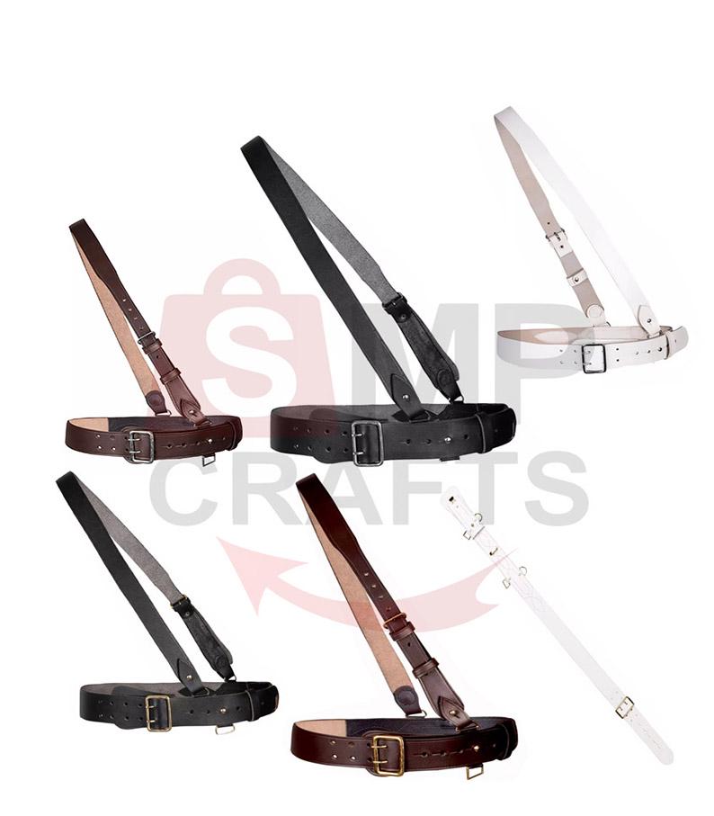 Sam Browne Leather Belt and Shoulder Strap - Custom Made 3 Colors ...