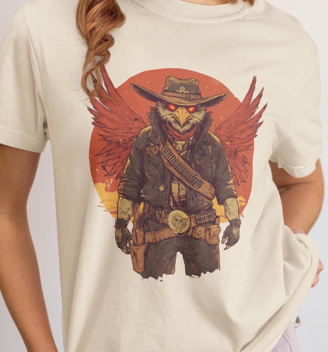 Western Tengu Warrior PNG Mythical Samurai Cowboy Digital Art for T ...
