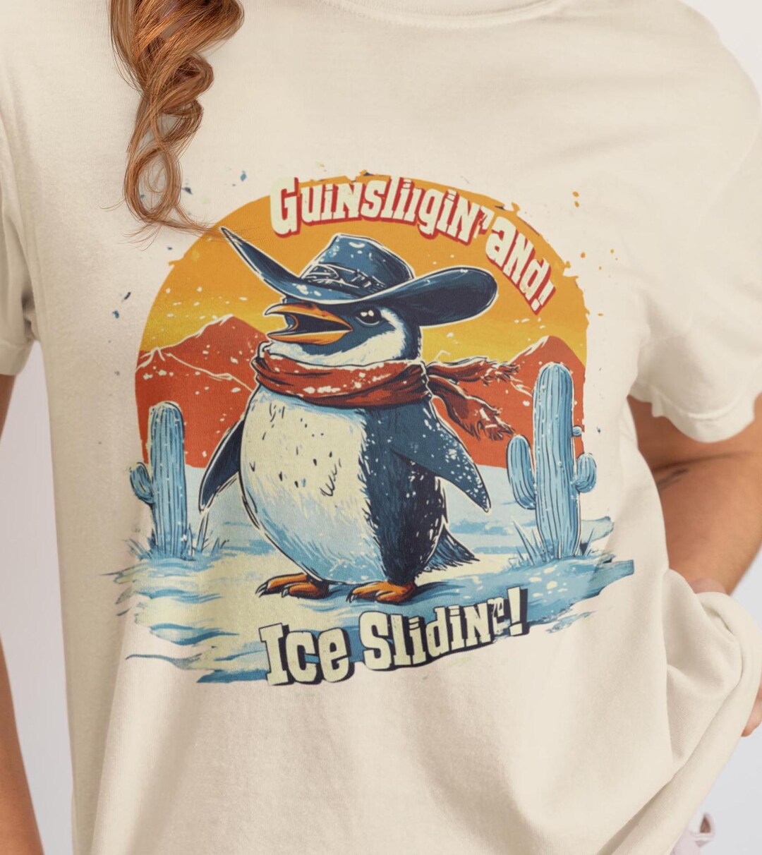 Western Cowboy Penguin PNG – Funny Winter Wild West Digital Download ...