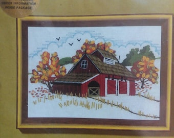 Barn cross stitch | Etsy