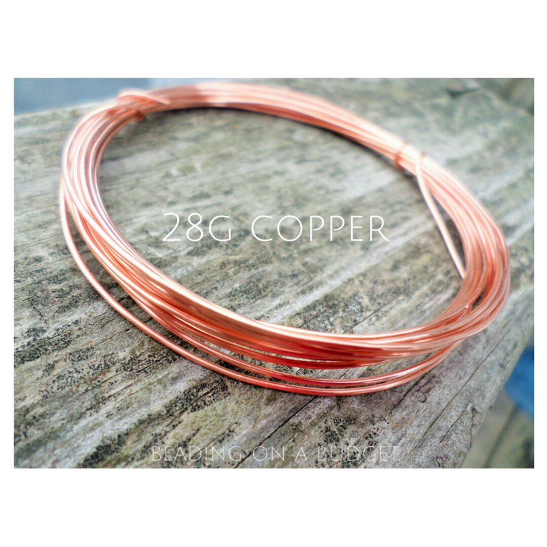 Copper Wire 28g Round DS 5-100ft - Etsy